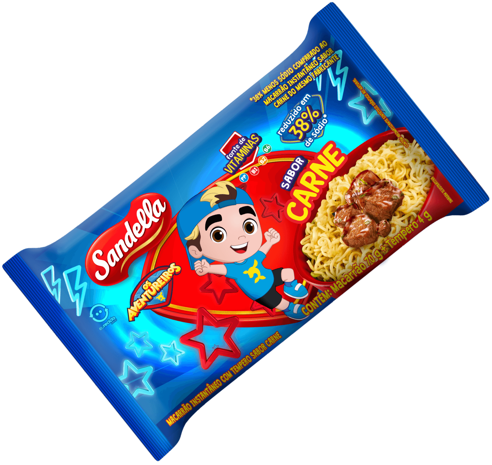 Macarrão infantil Sandella "Os Aventureiros" | GSA Sandella